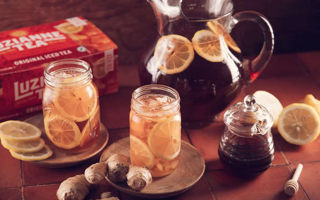Party Size Lemon Ginger Iced Tea Recipe - Luzianne Tea