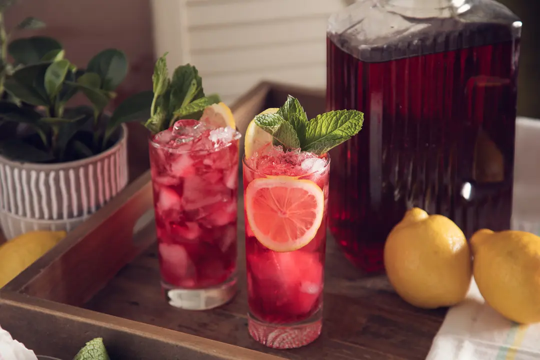 Spiked Watermelon Hibiscus Iced Tea Recipe - Luzianne Tea